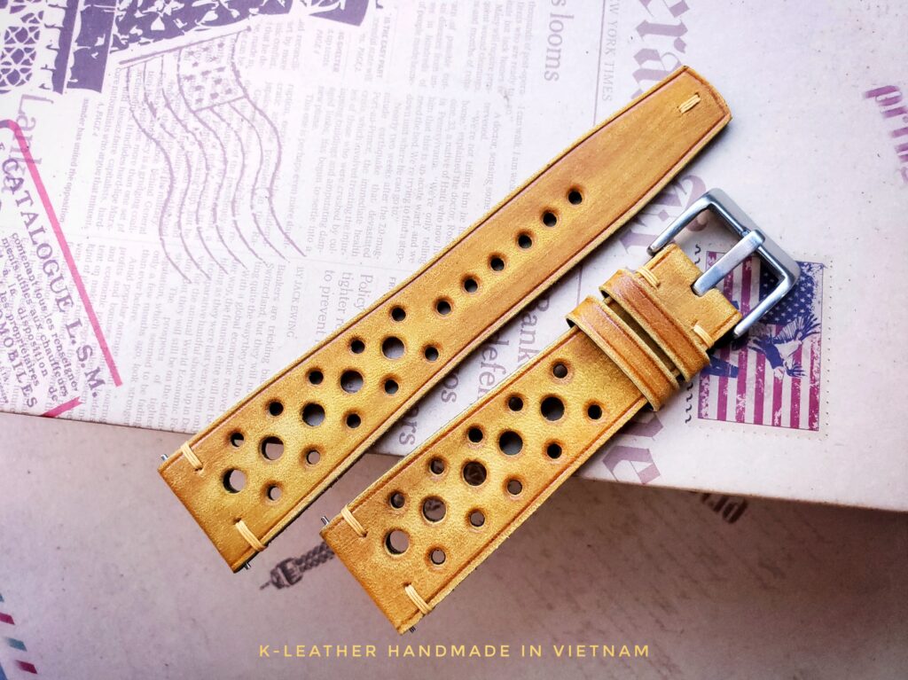 Handmade Vintage Rust color - Railly watch strap K-leather bespoke and ...